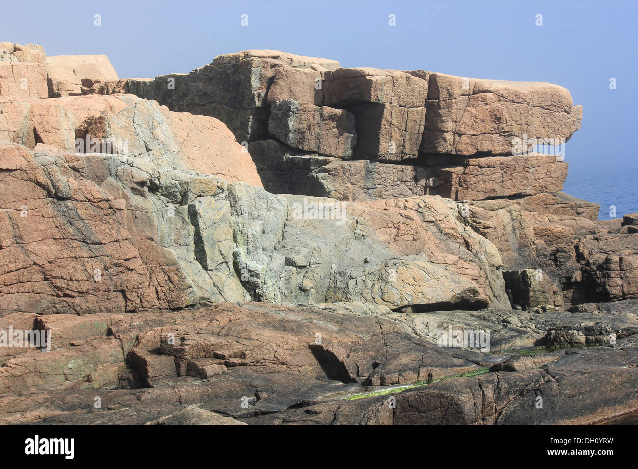 Granite cliff, Acadia National Park, Bar Harbor, Maine Stock Photo - Alamy