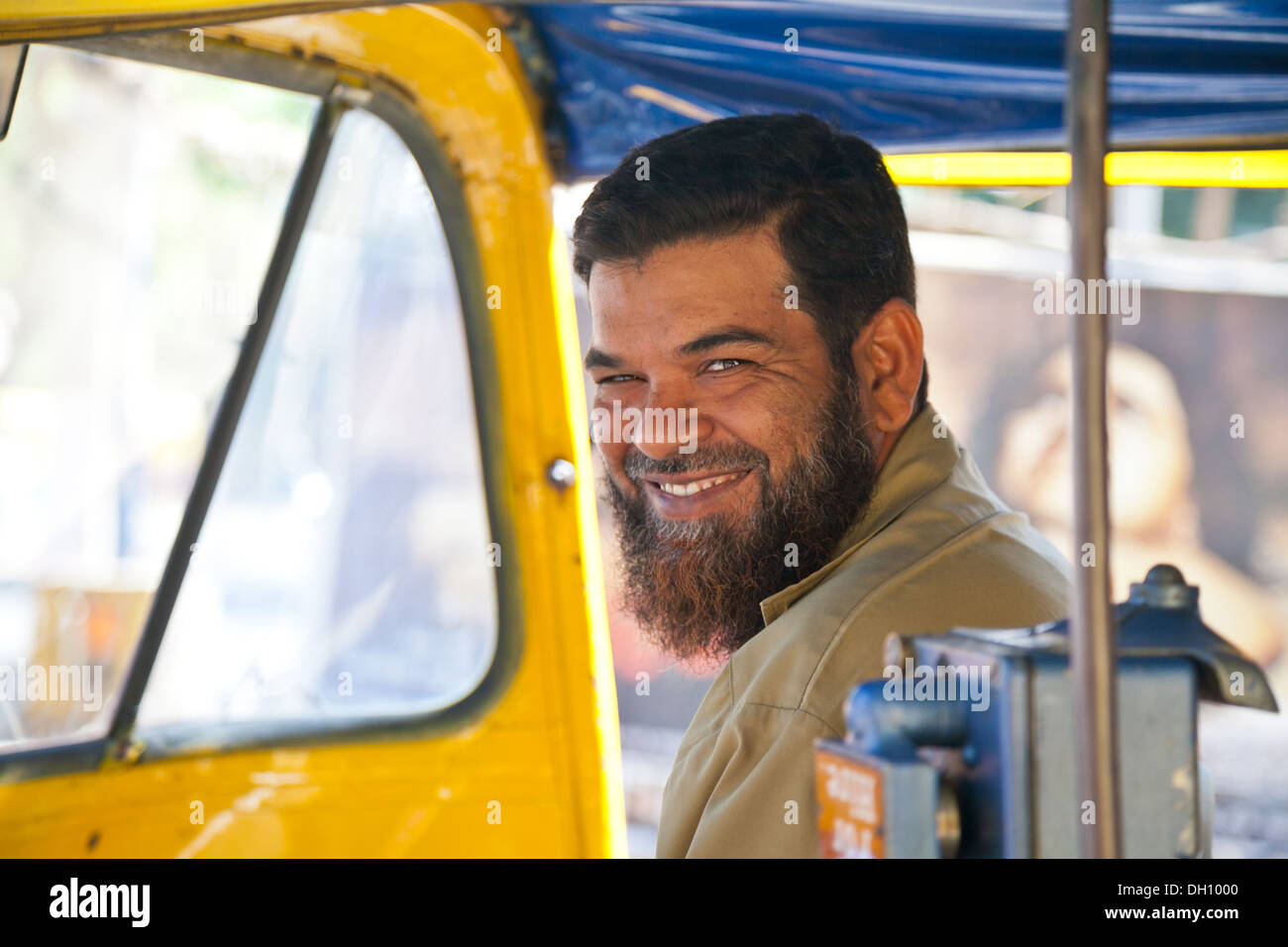 Close up portrait of an Indian man - auto riskshaw driver Stock Photo ...