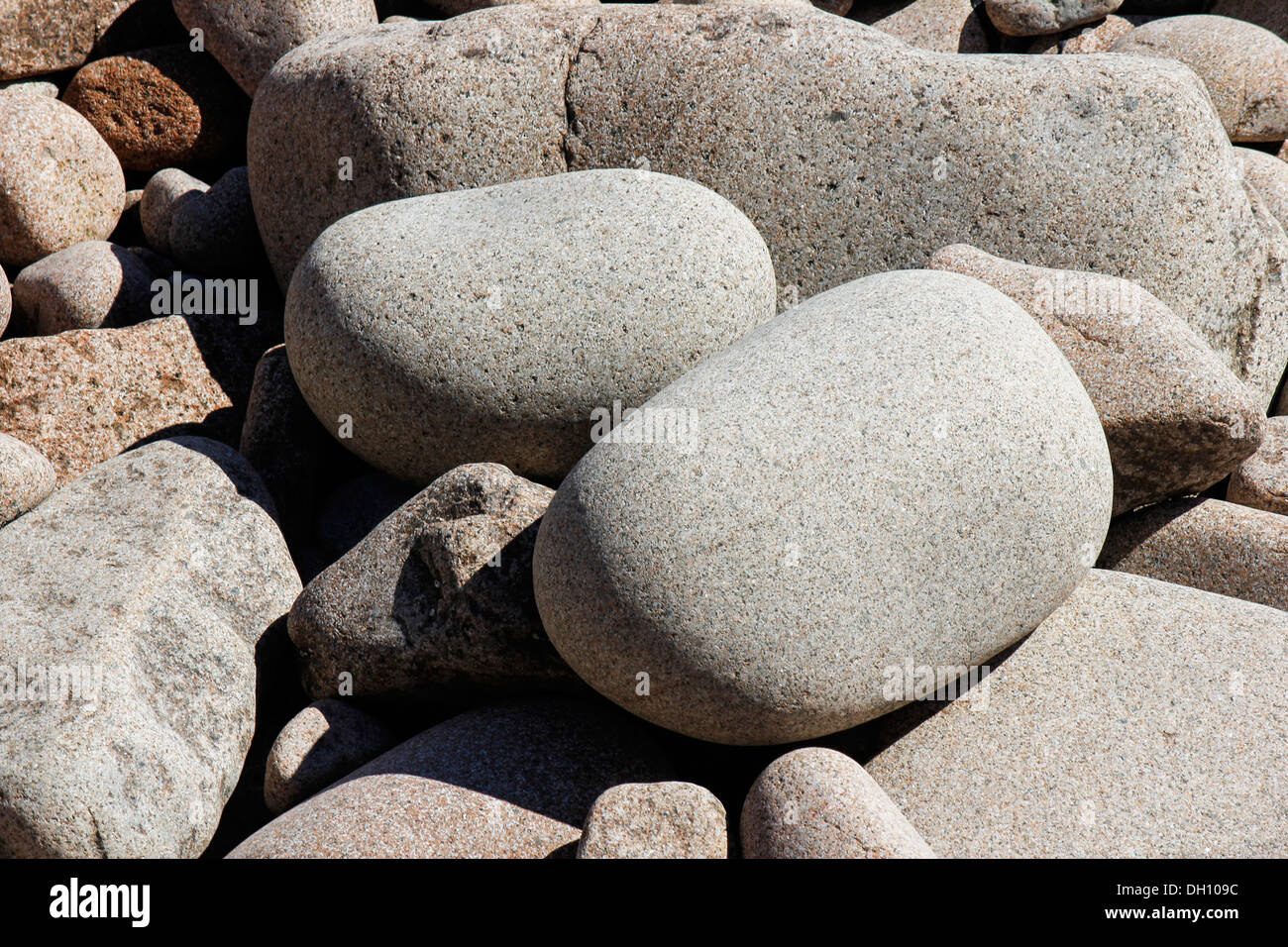 Shoreline rocks, Acadia National Park, Bar Harbor, Maine Stock Photo ...