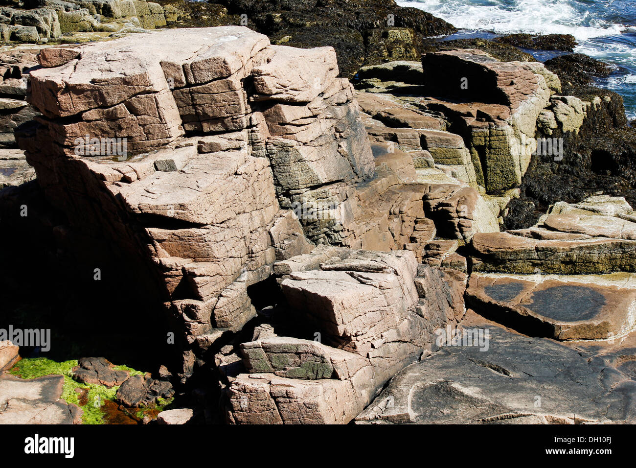 Granite cliffs, Acadia National Park, Bar Harbor, Maine Stock Photo - Alamy
