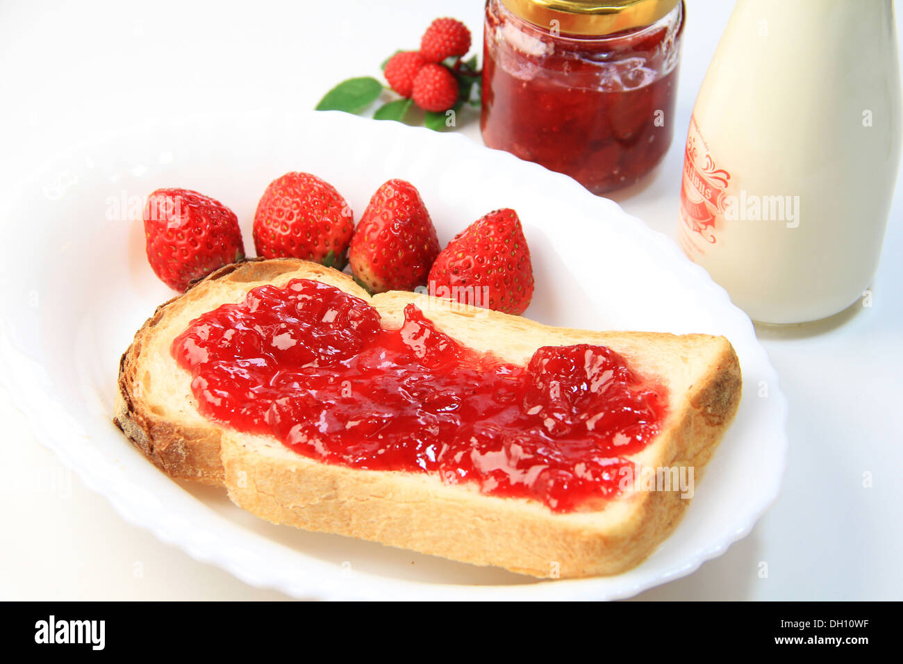 Bread with jam Stock Photo - Alamy