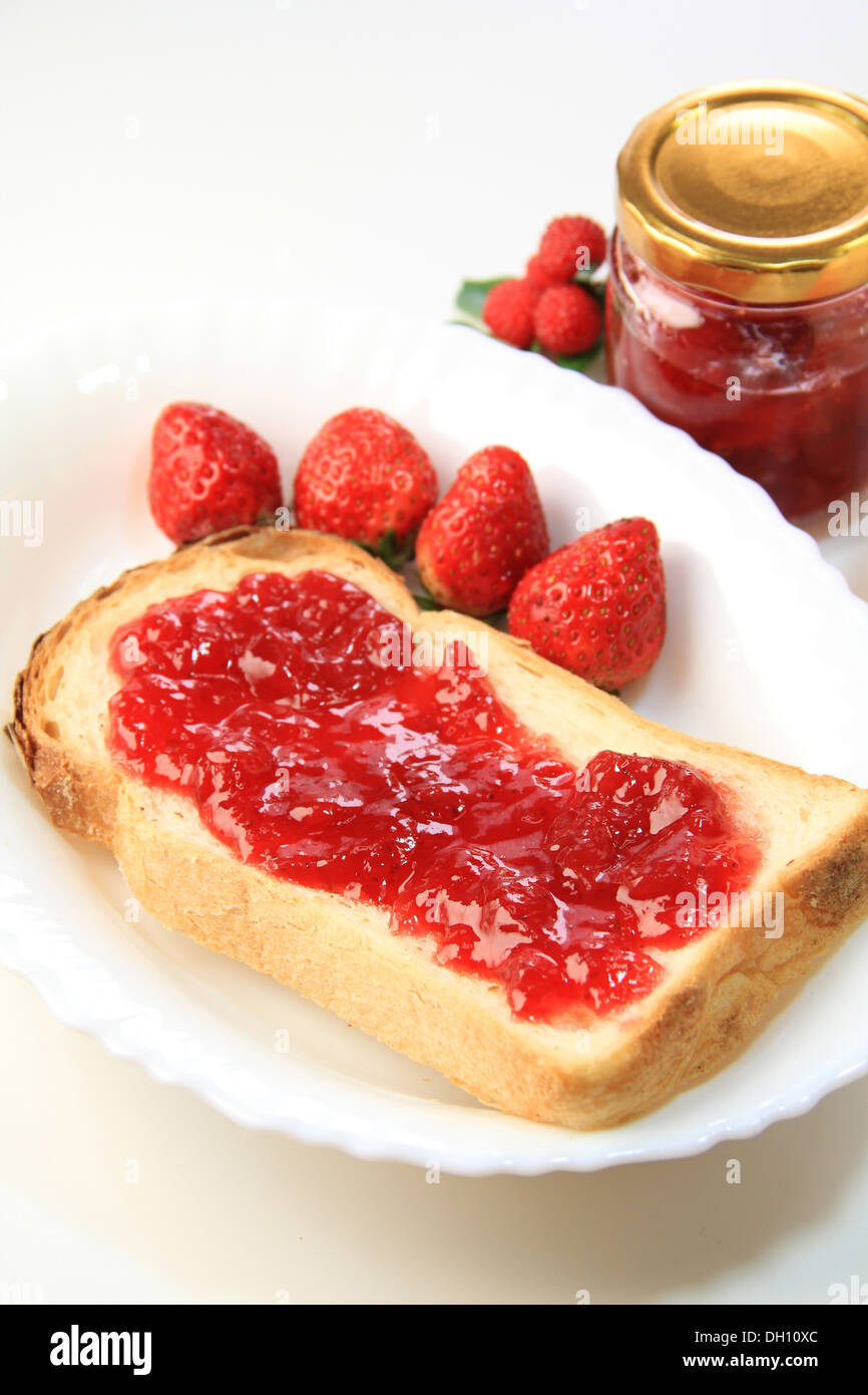 Bread with jam Stock Photo - Alamy