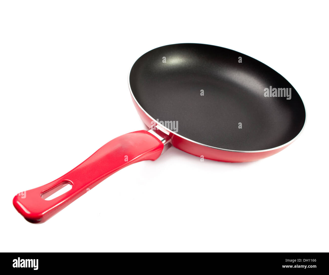 Red frying pan Stock Photo - Alamy