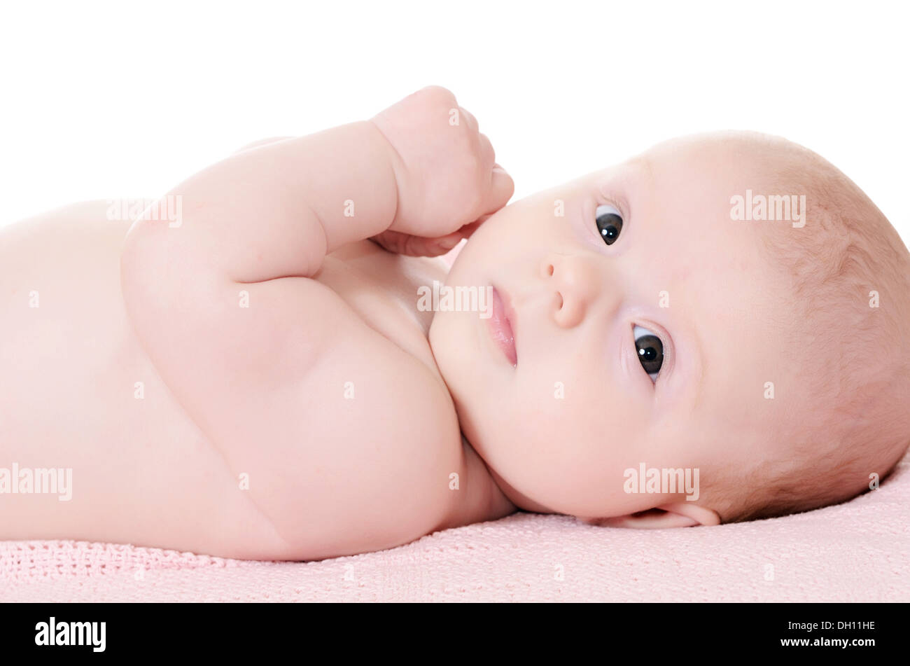 The small baby isolated on white Stock Photo - Alamy