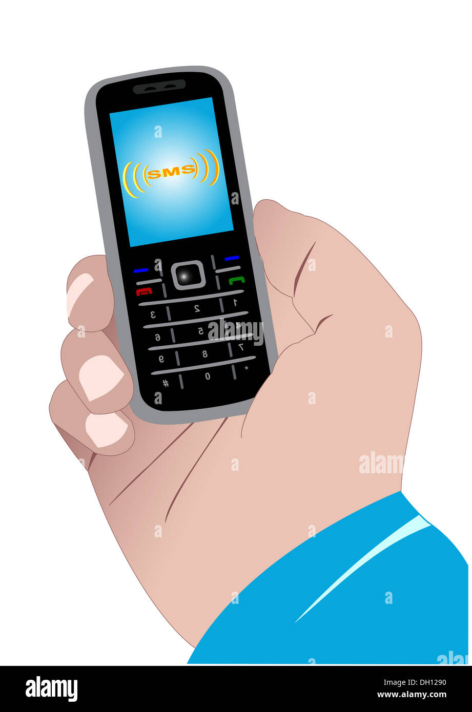 Hand with a mobile phone Stock Photo - Alamy