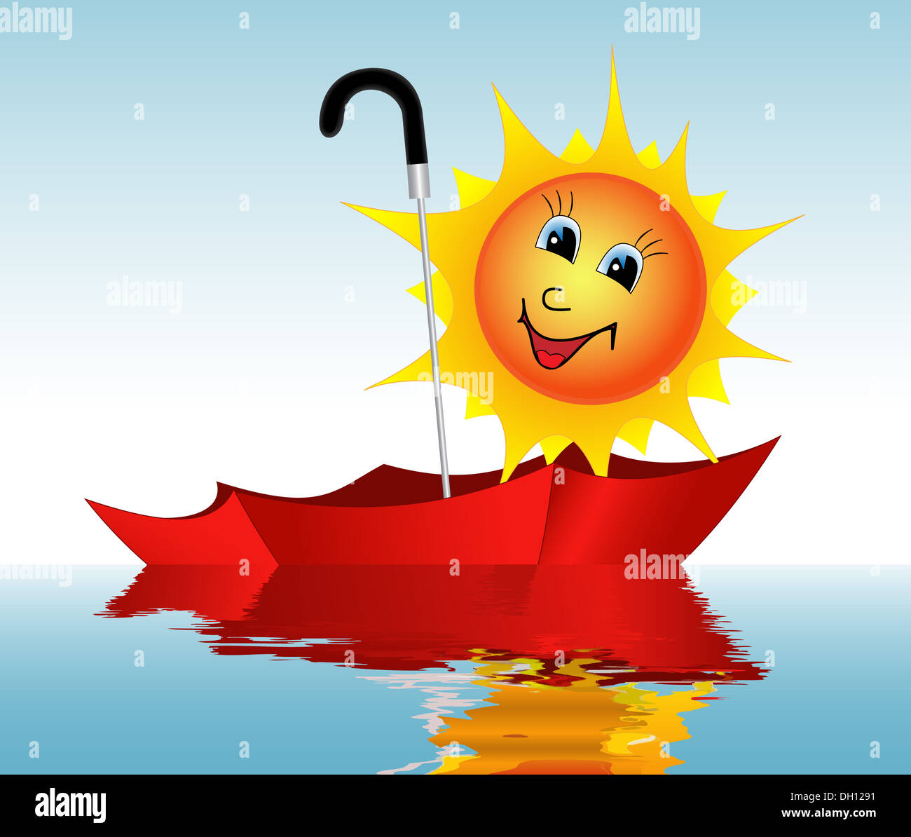 Sun in an umbrella Stock Photo - Alamy