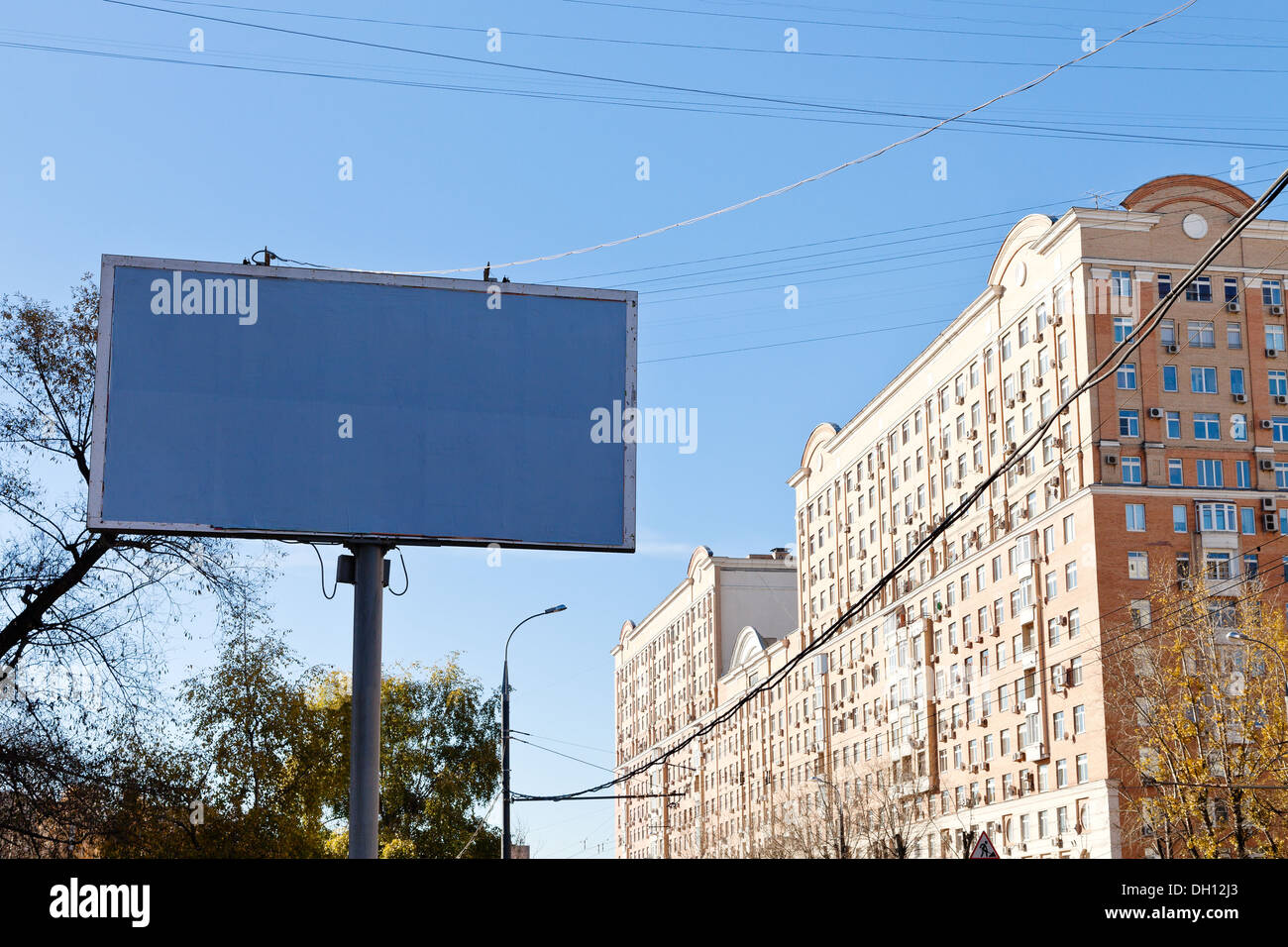 urban outdoor advertising - grey advertisement hoarding outdoors Stock ...