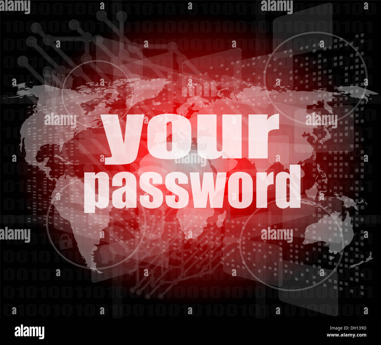 Security concept: Data on digital screen, contrast, 3d render Stock ...