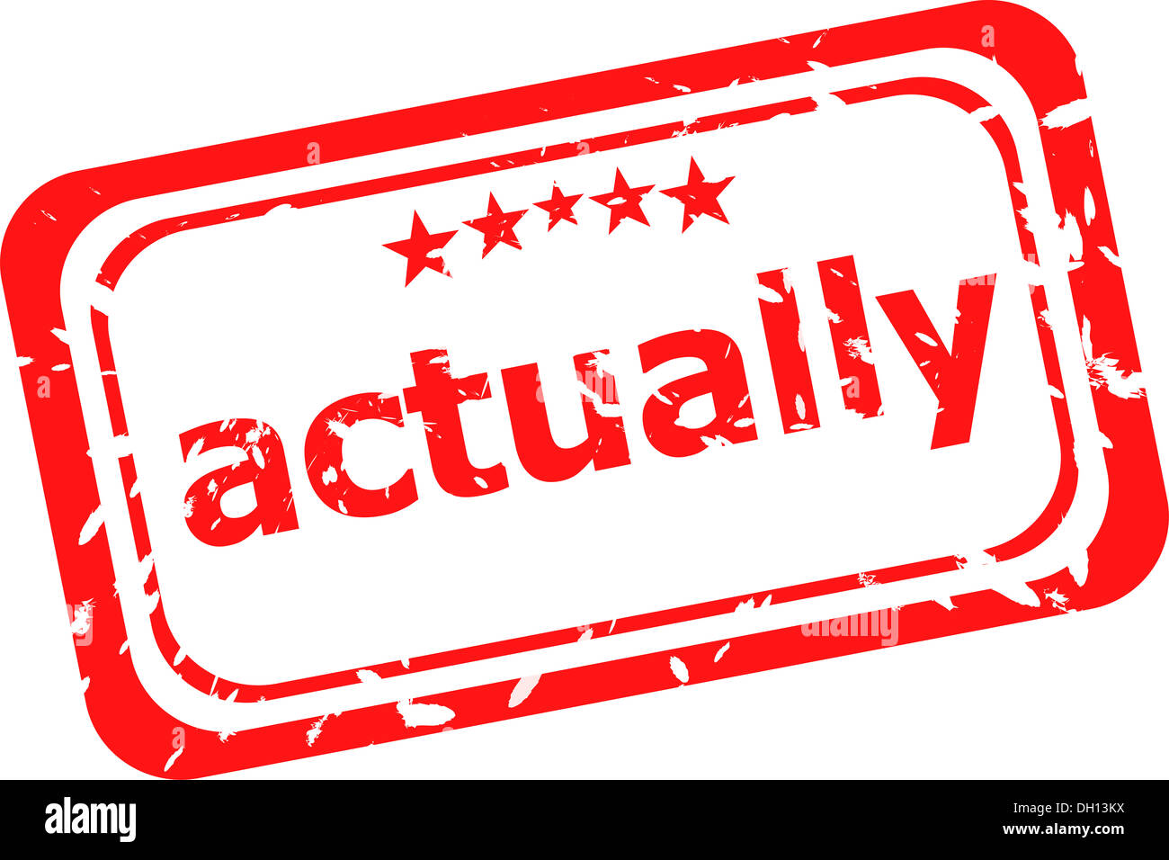 red rubber stamp with actually word Stock Photo - Alamy