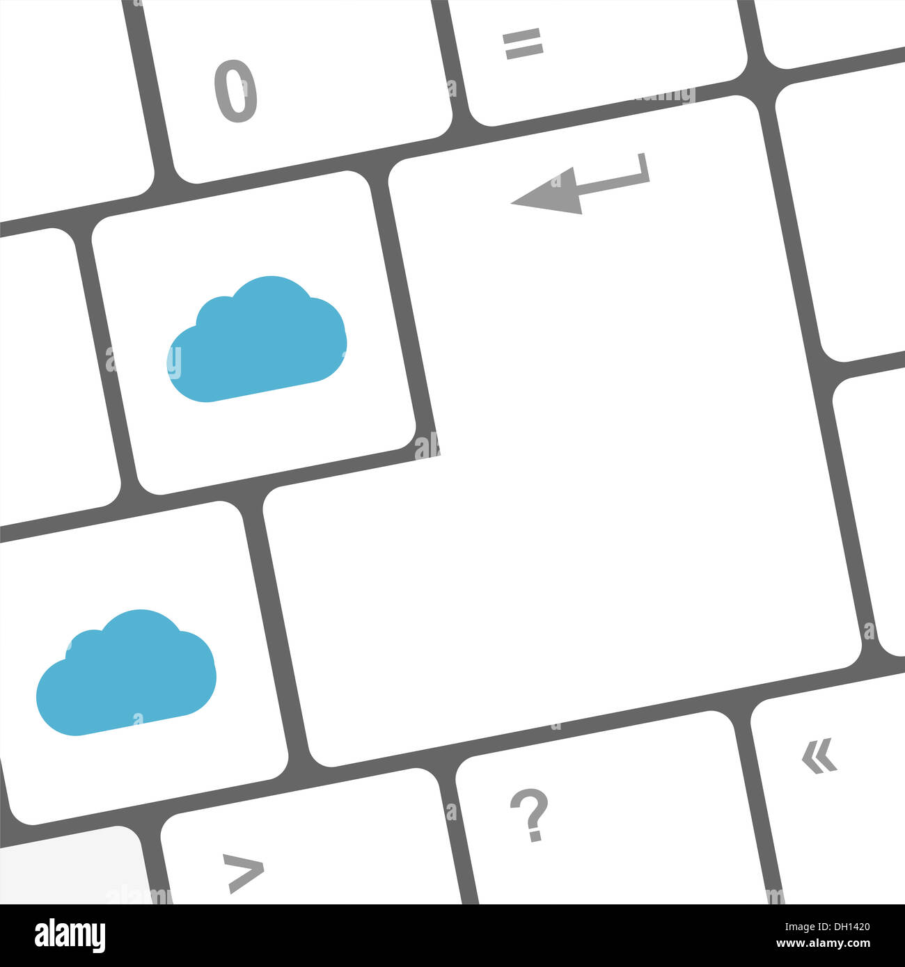 Cloud computing concept on computer keyboard Stock Photo - Alamy