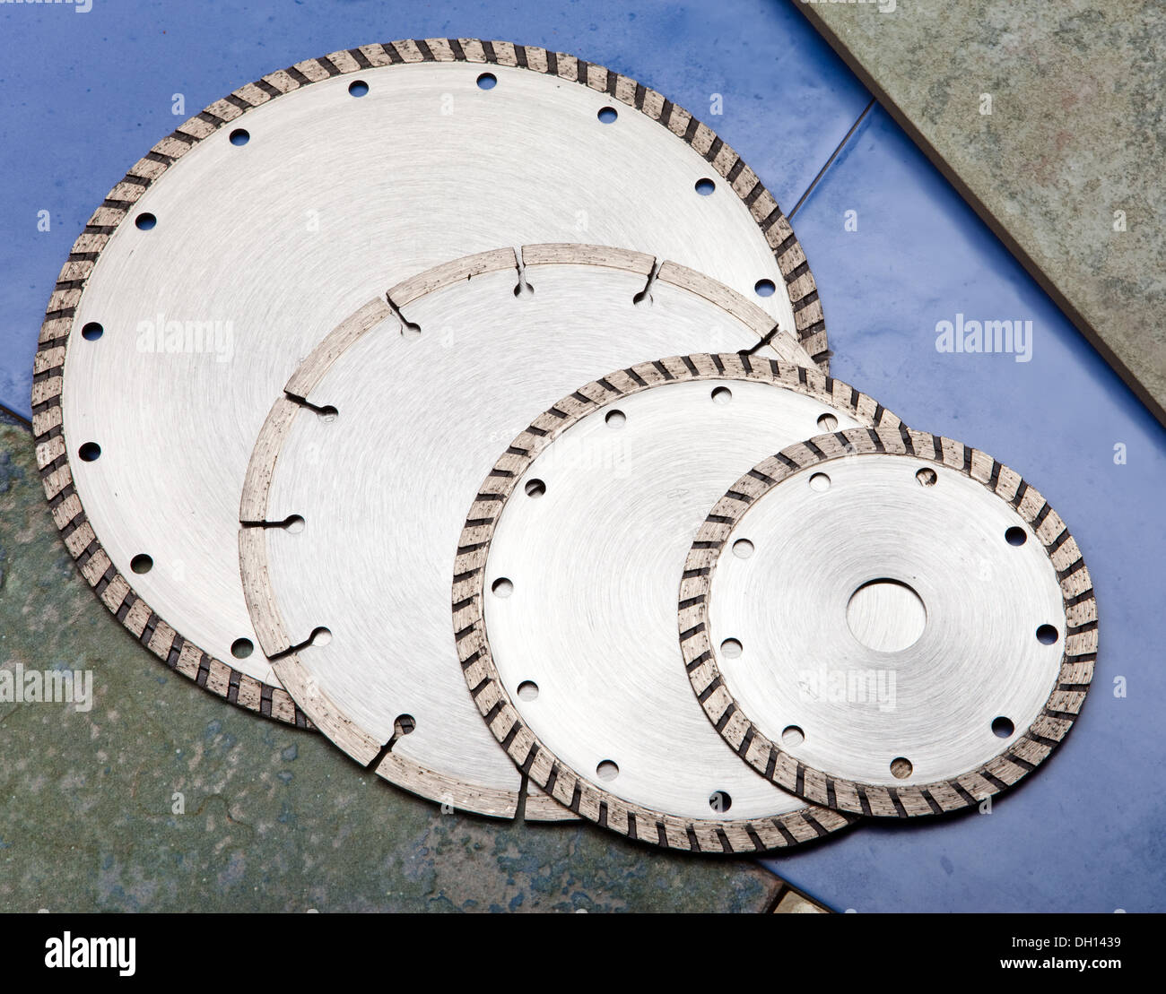 Diamond discs for tile cutting Stock Photo - Alamy