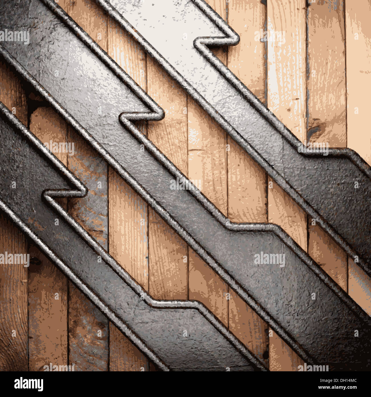 metal and wood background Stock Photo - Alamy