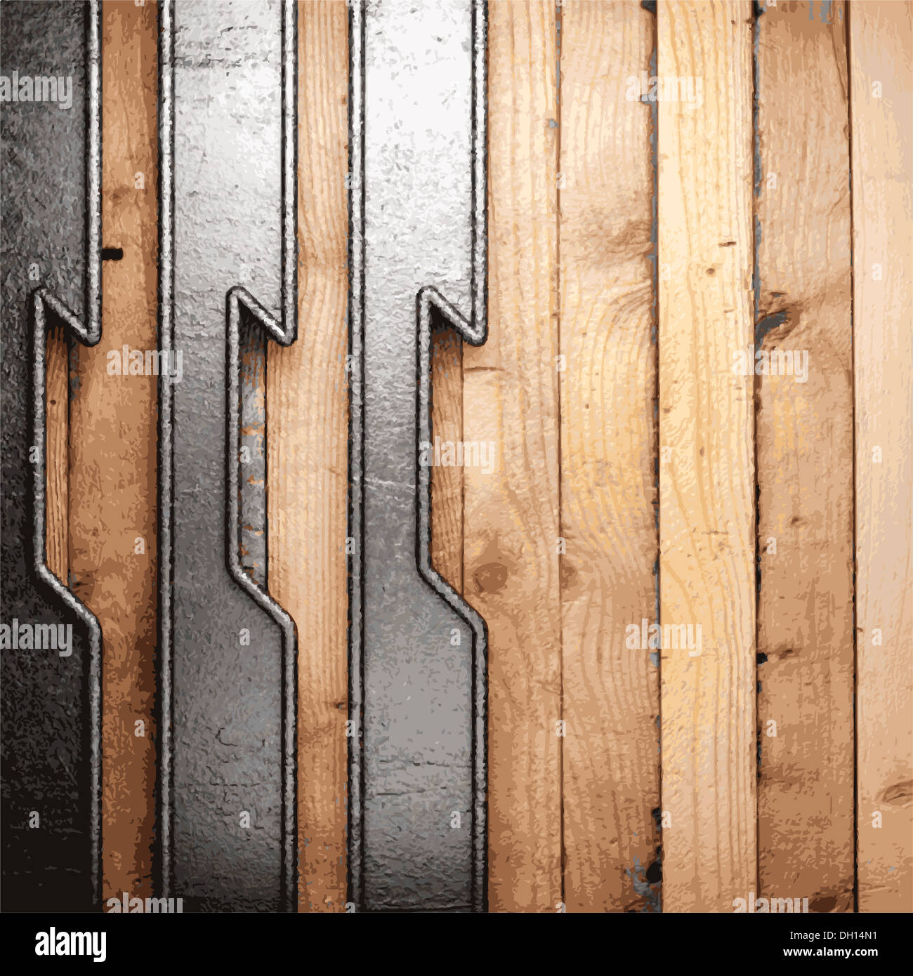 metal and wood background Stock Photo - Alamy