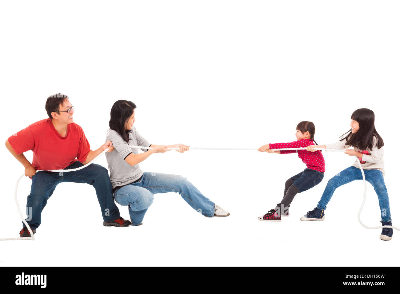 Tug of war play children Cut Out Stock Images & Pictures - Alamy