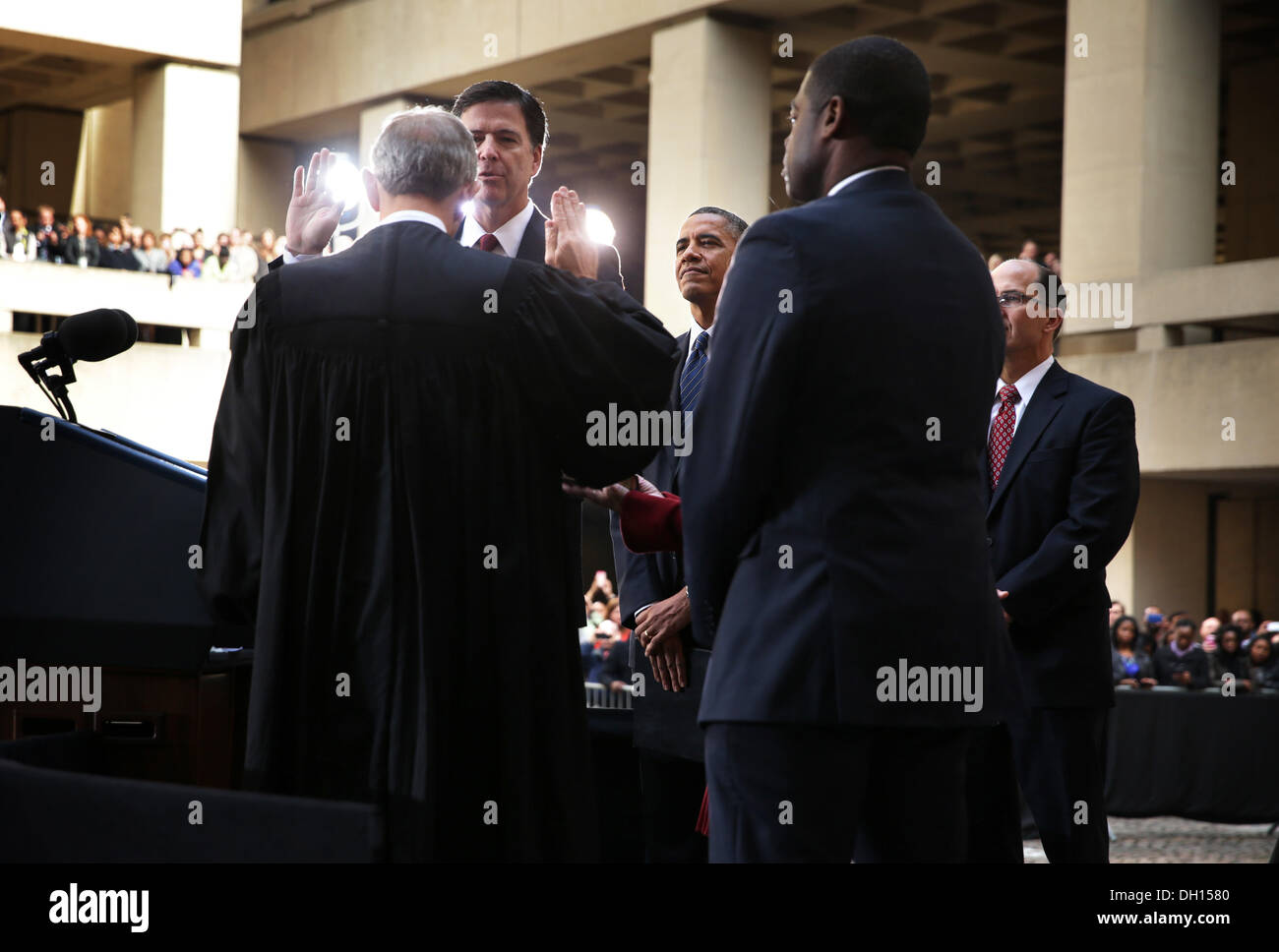 Washington DC, USA. 28th Oct, 2013. FBI Director James Comey (2nd L ...