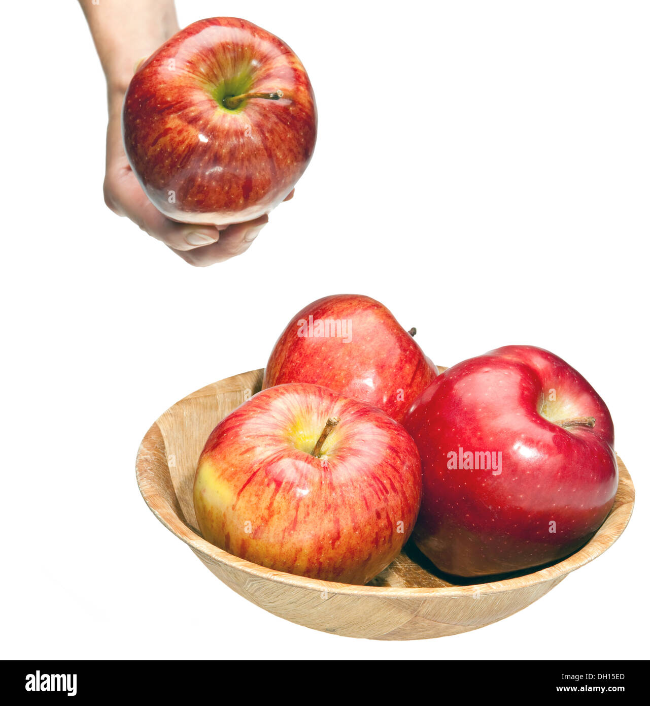 hand give an apple Stock Photo - Alamy