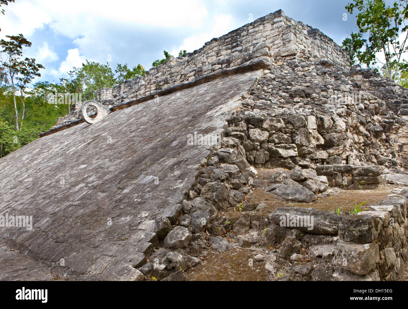 A Mayan Ball field, Yucatan, Mexico Stock Photo - Alamy