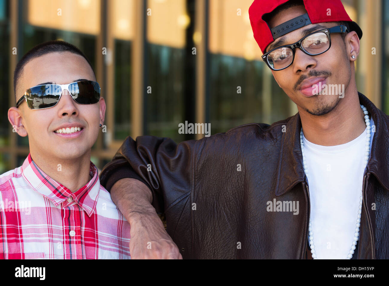 Two boys standing outdoors hi-res stock photography and images - Alamy