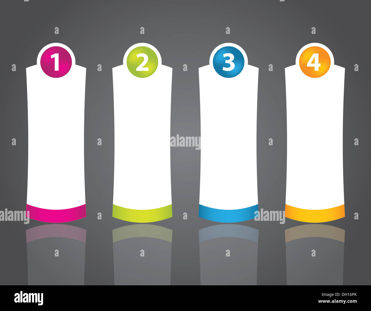 advertising label set with numbered buttons Stock Photo - Alamy