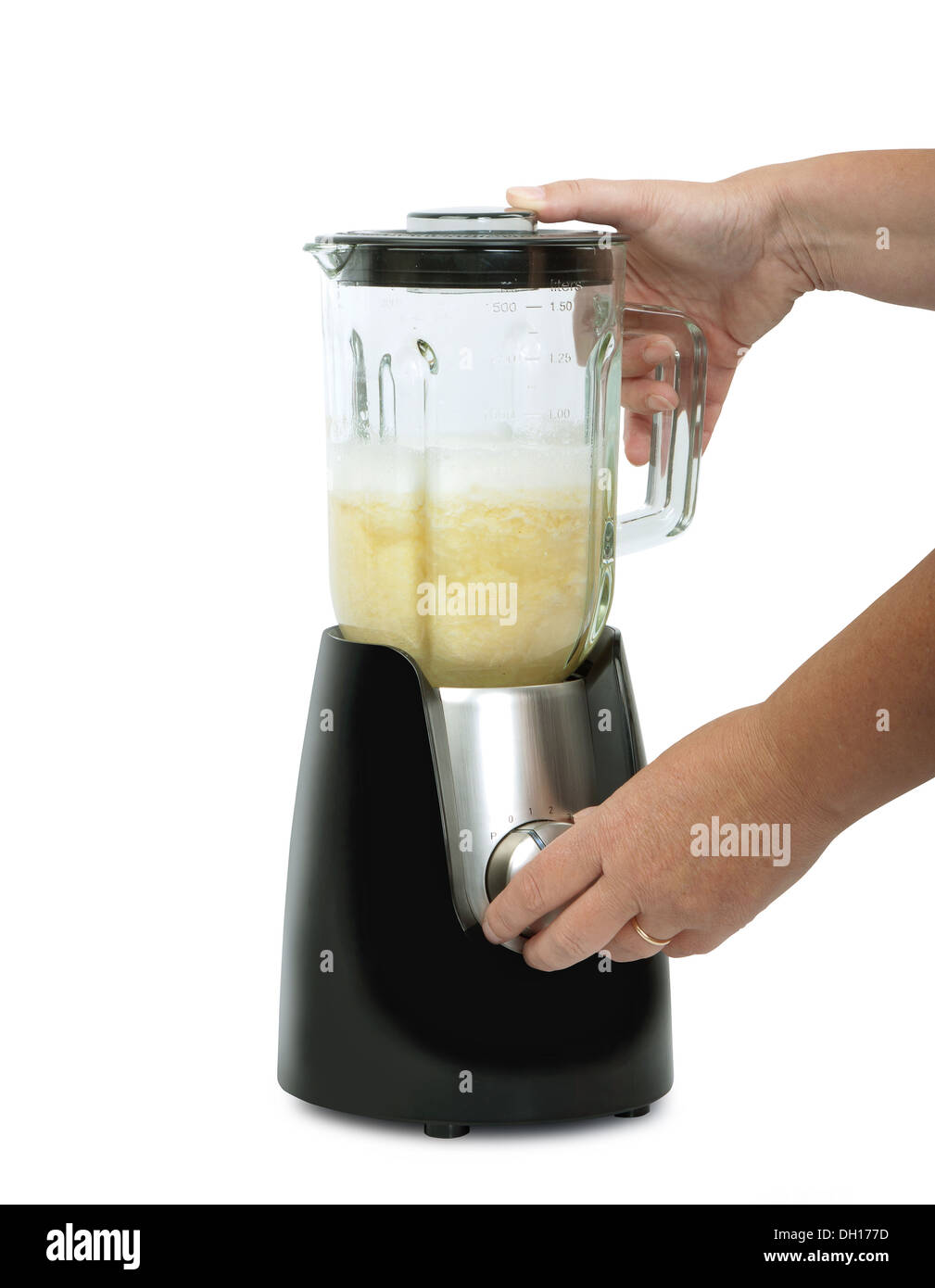 electrical blender with fruits isolated on white background Stock Photo ...