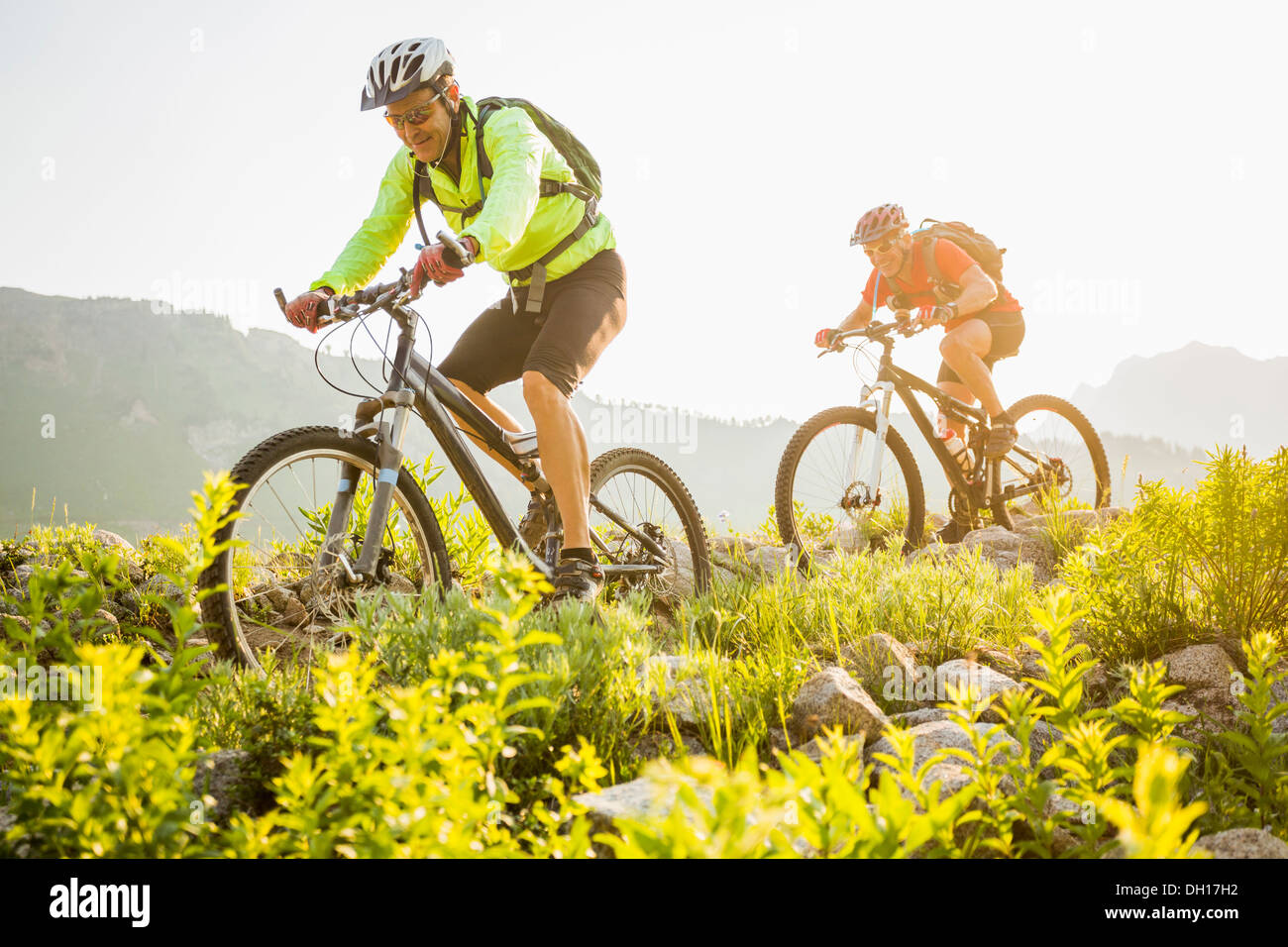 Riding mountain bikes hi-res stock photography and images - Alamy