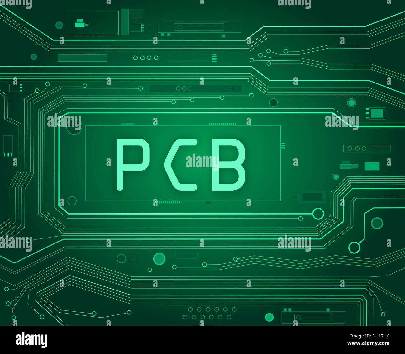 Printed circuit board components Stock Photo - Alamy