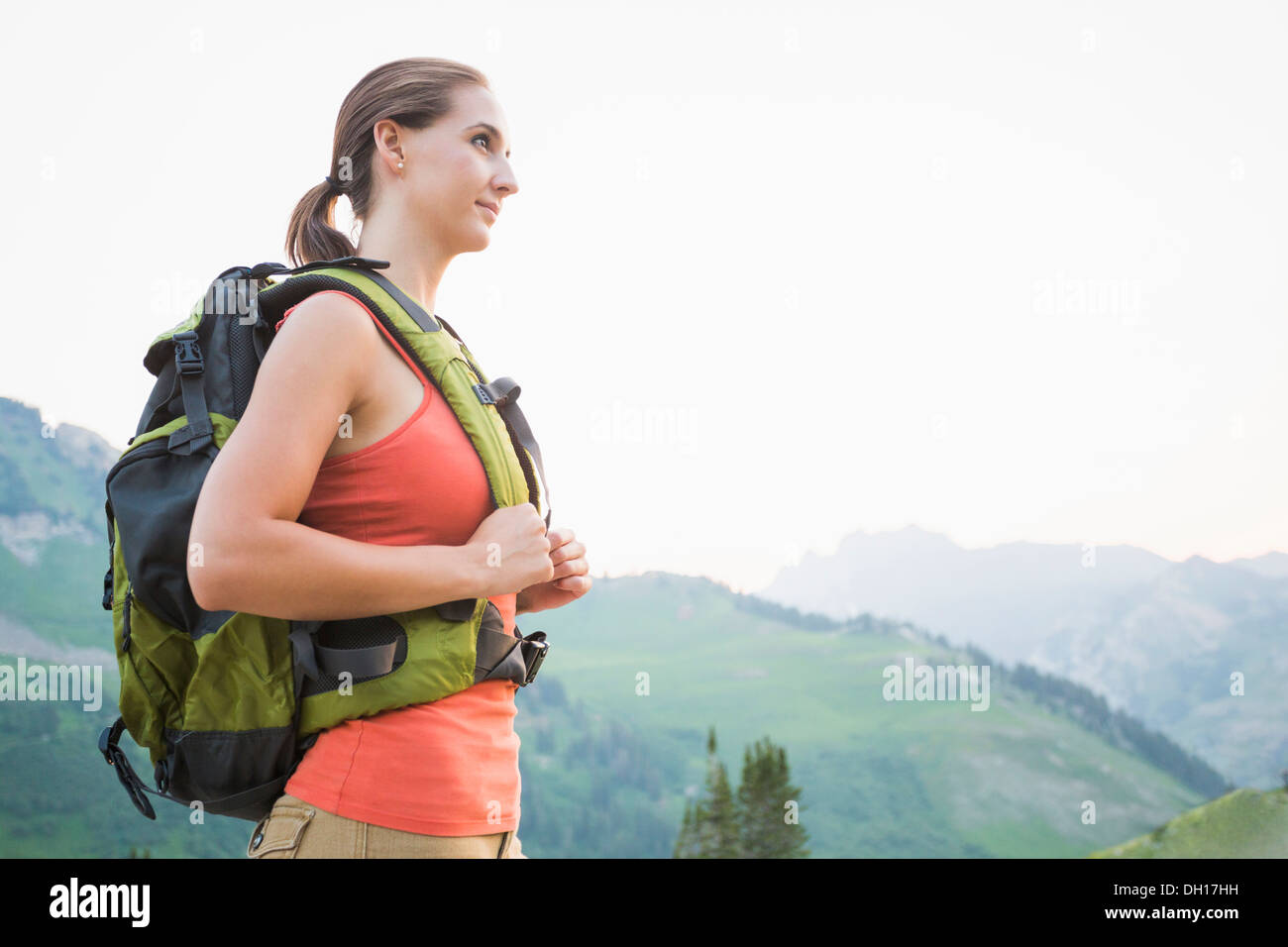 Back view hiker wearing hi-res stock photography and images - Alamy