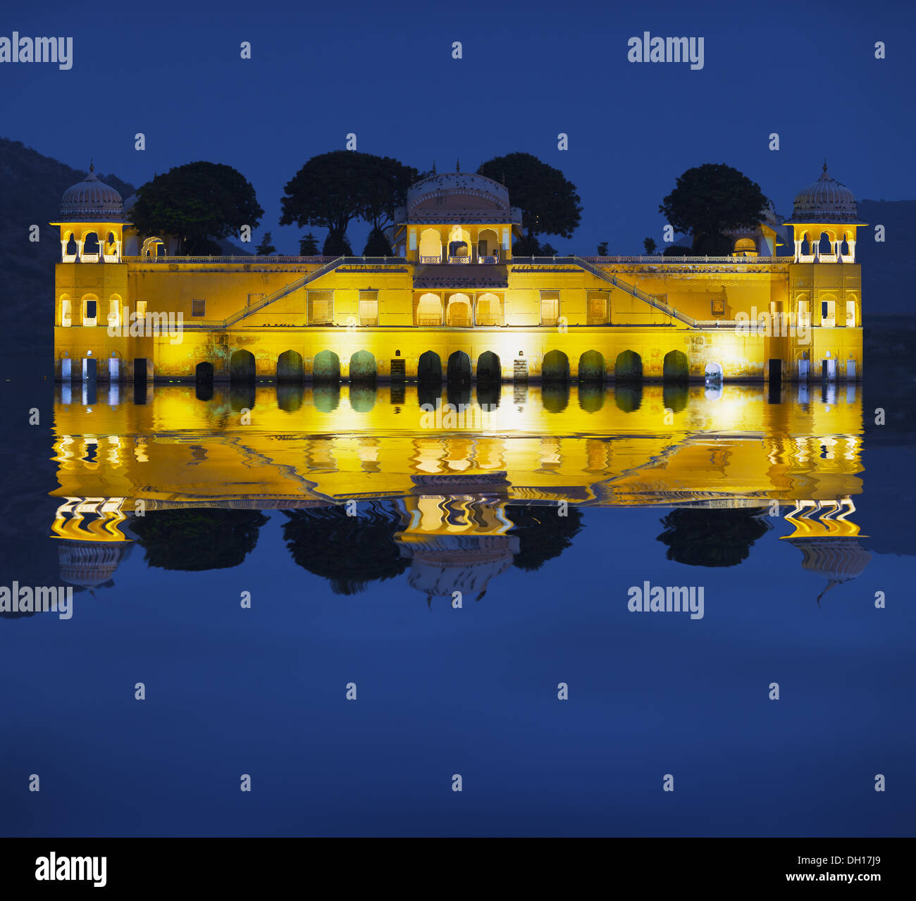 The Water Palace at night - Jal Mahal Rajasthan, Jaipur, India Stock ...