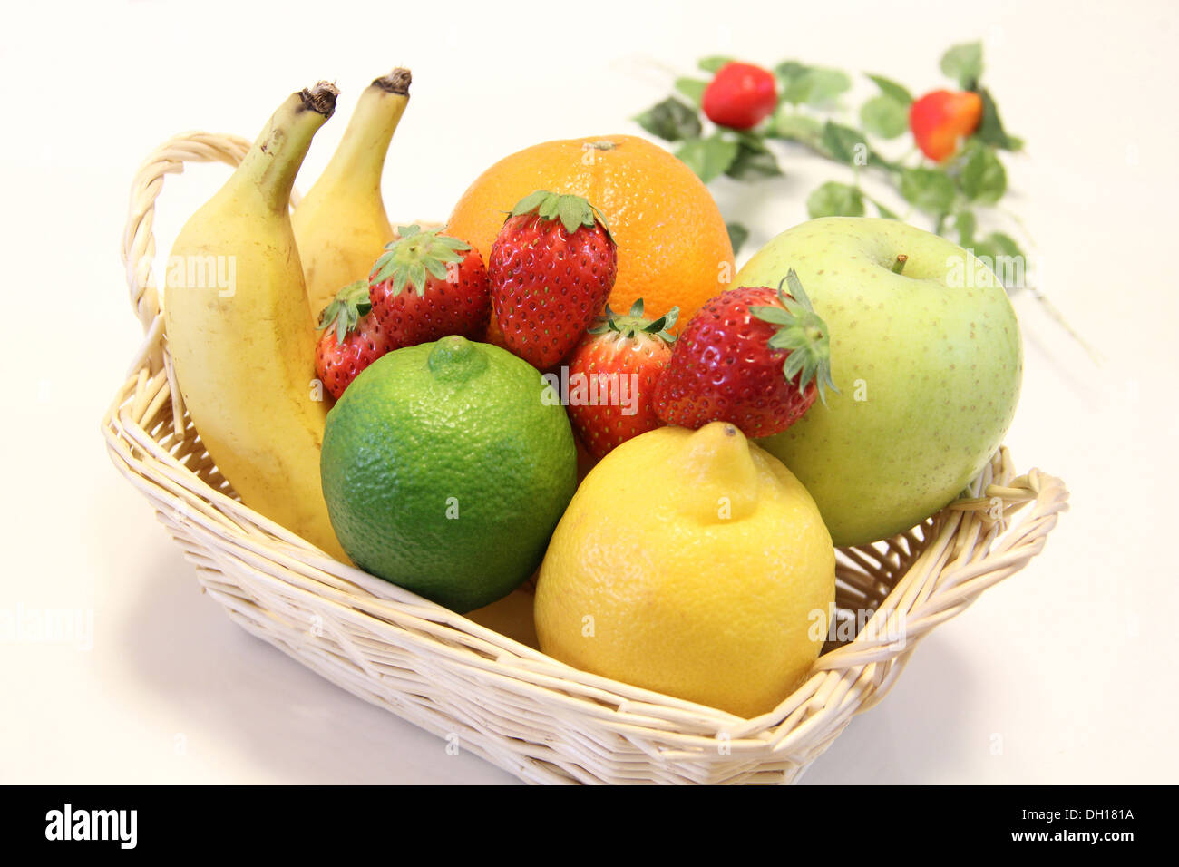 Basket of fruit Stock Photo - Alamy