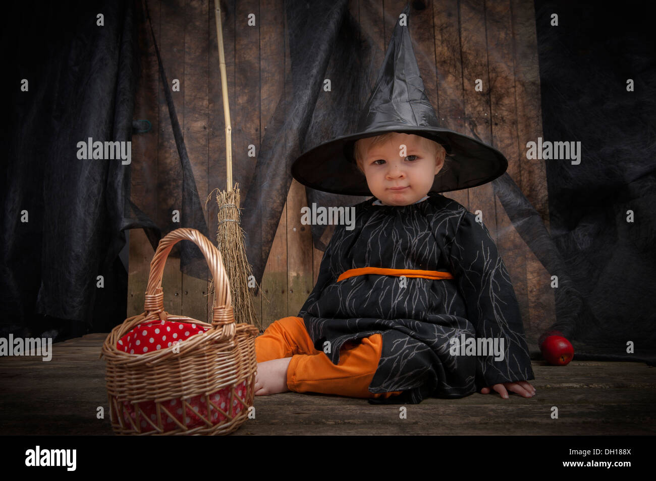 cute little halloween witch Stock Photo - Alamy