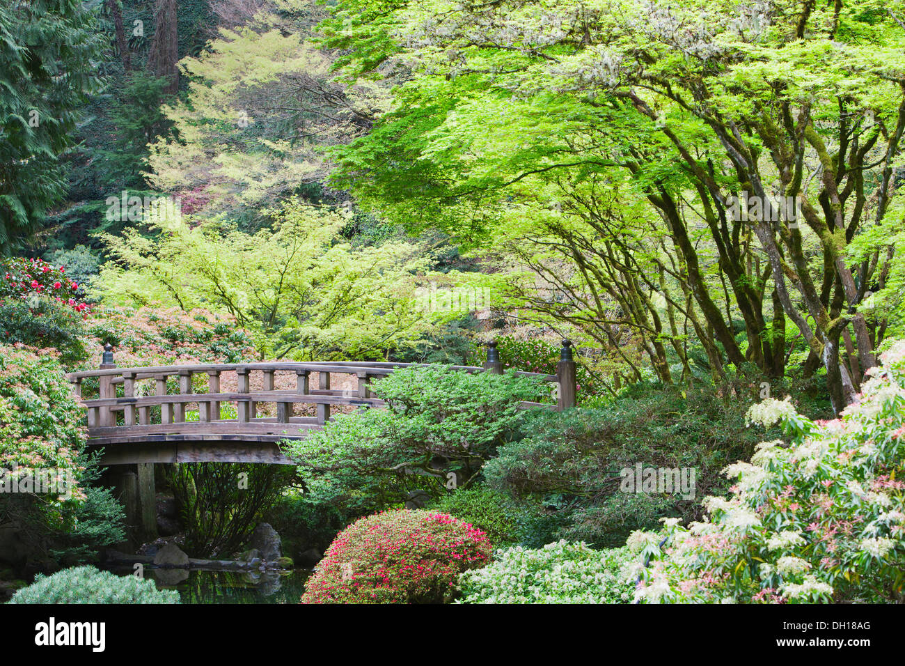 Japanese footbridge hi-res stock photography and images - Alamy