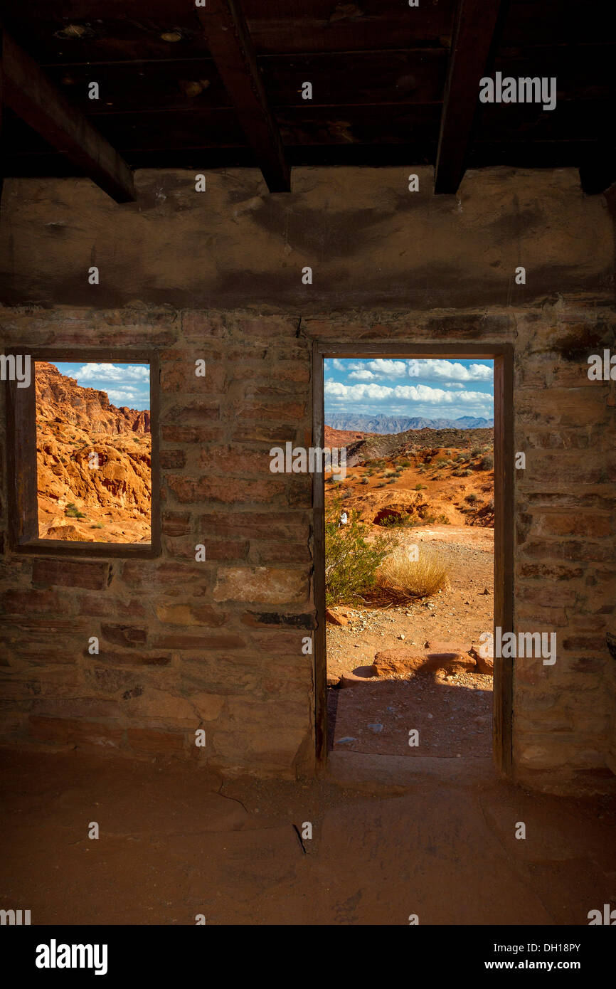 Inside Stone cabin in the Valley of Fire Stock Photo - Alamy