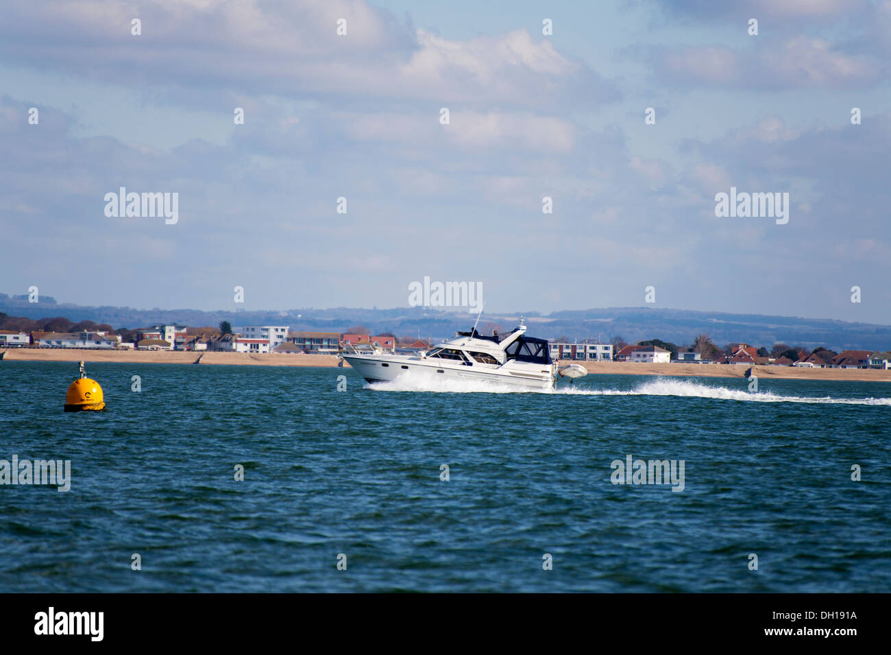 Motor cruiser at sea Stock Photo - Alamy