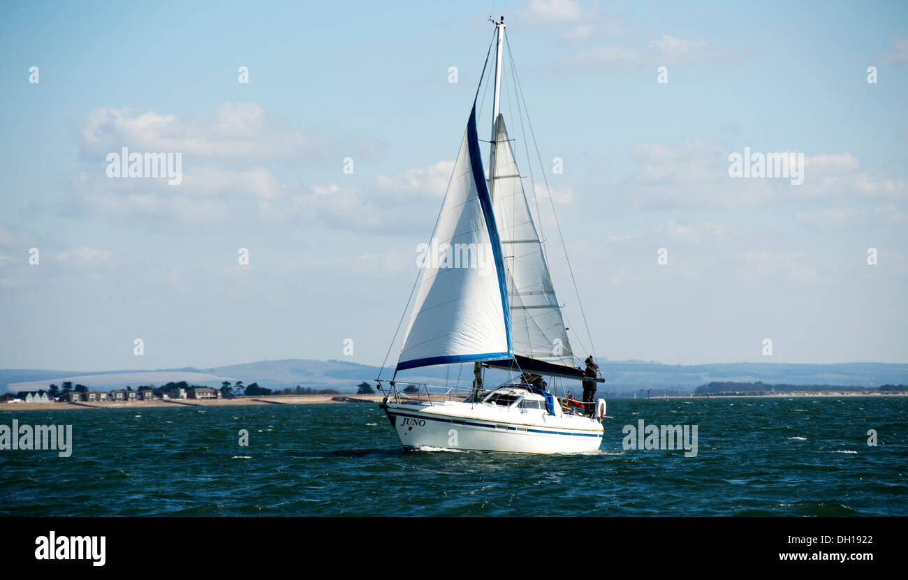 Yacht under sail Stock Photo - Alamy
