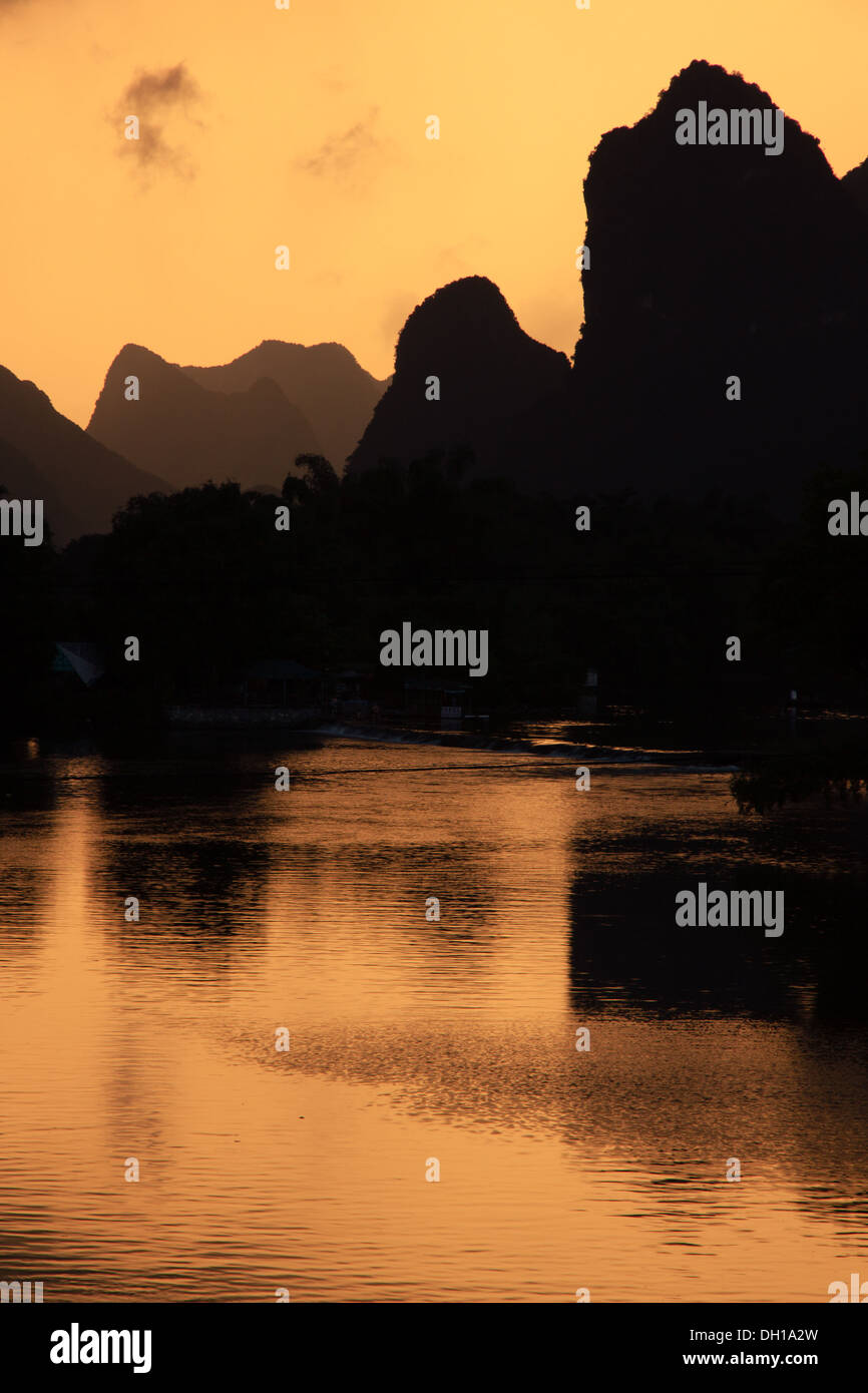 Beautiful karst mountain sunset landscape hi-res stock photography and ...
