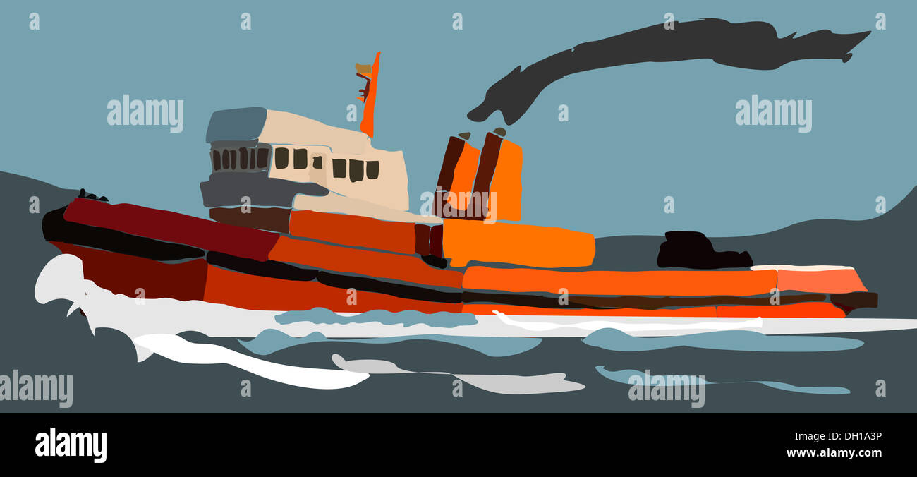 Tug vector hi-res stock photography and images - Alamy