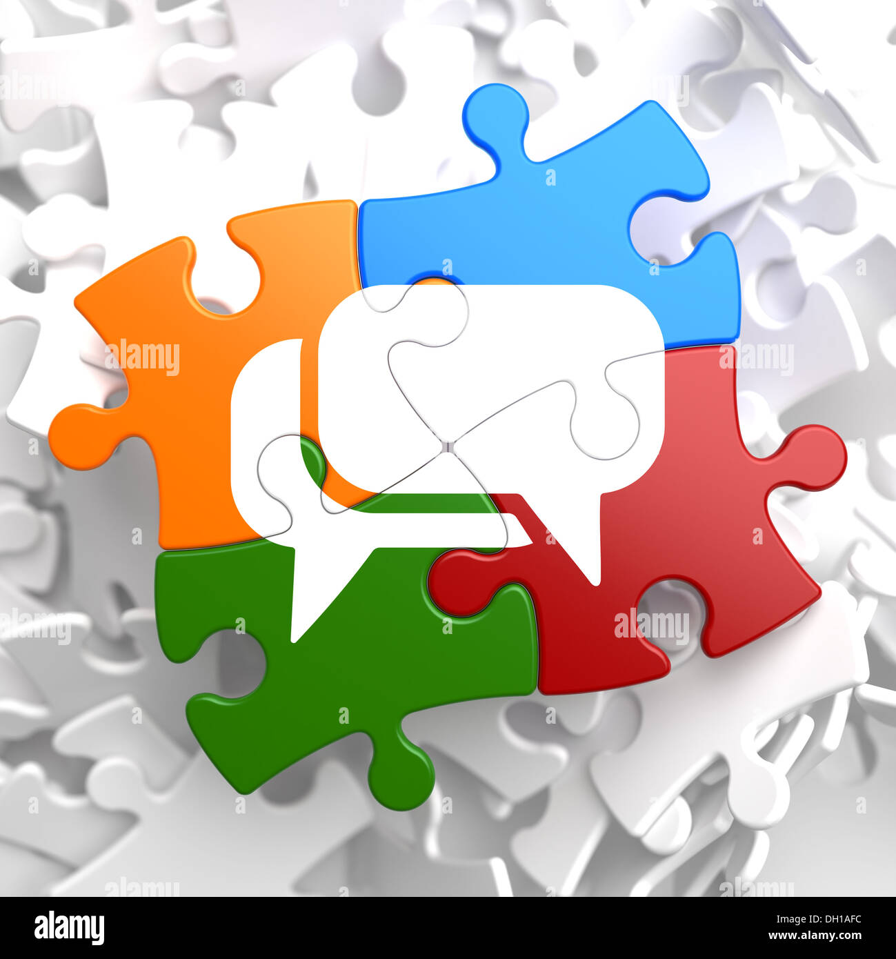 Speech bubble puzzle hi-res stock photography and images - Alamy
