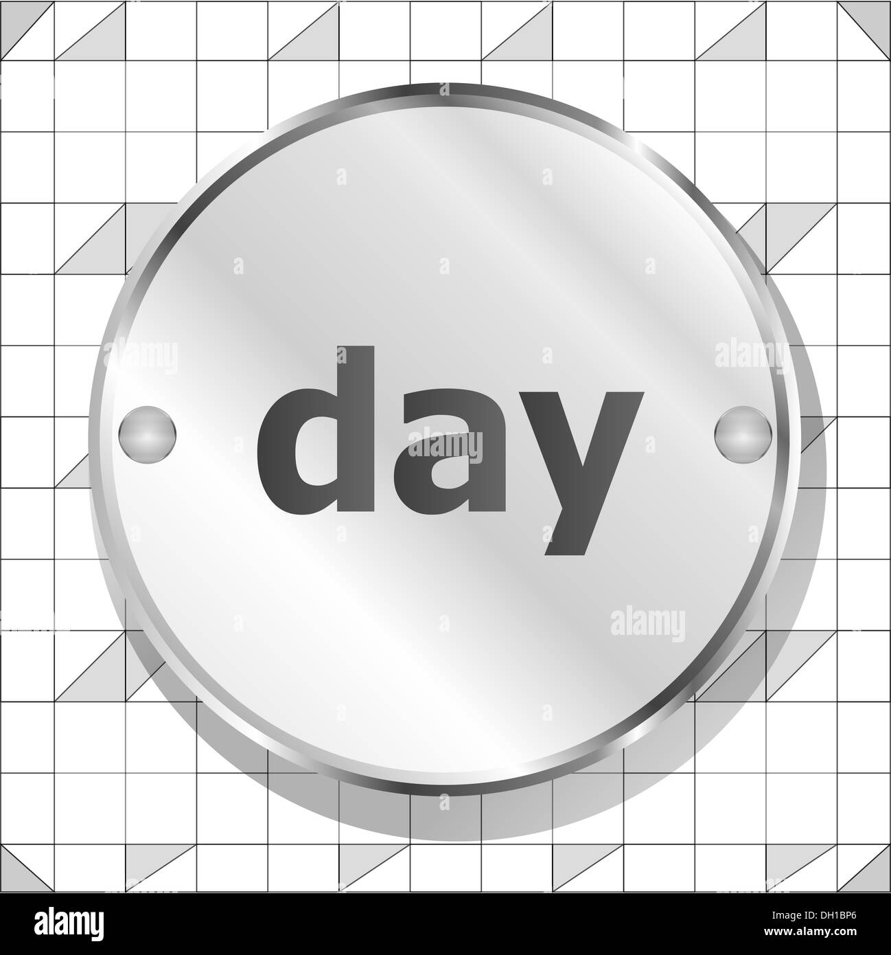 word day on metallic button Stock Photo - Alamy