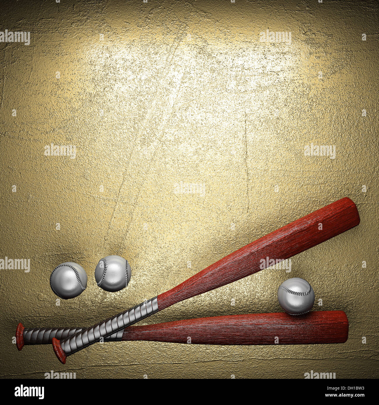 Baseball and golden wall background Stock Photo - Alamy