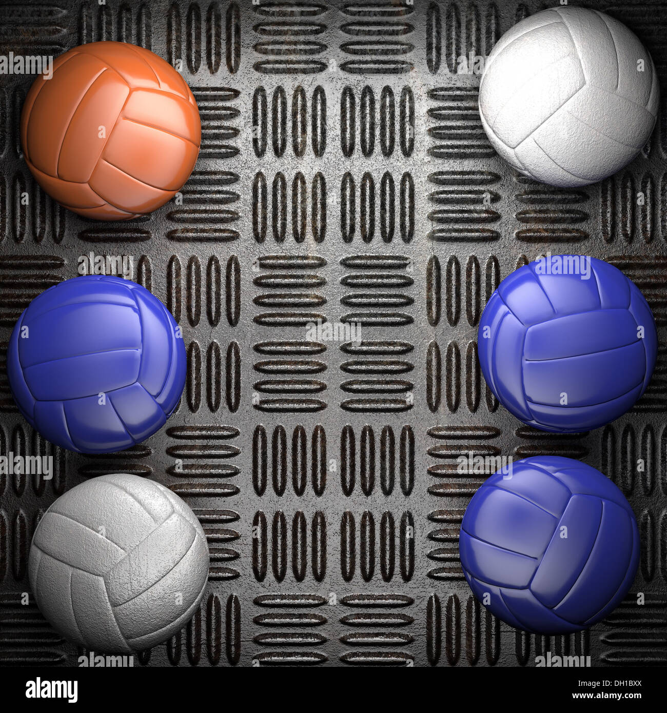 Volleyball ball and metal wall background Stock Photo - Alamy