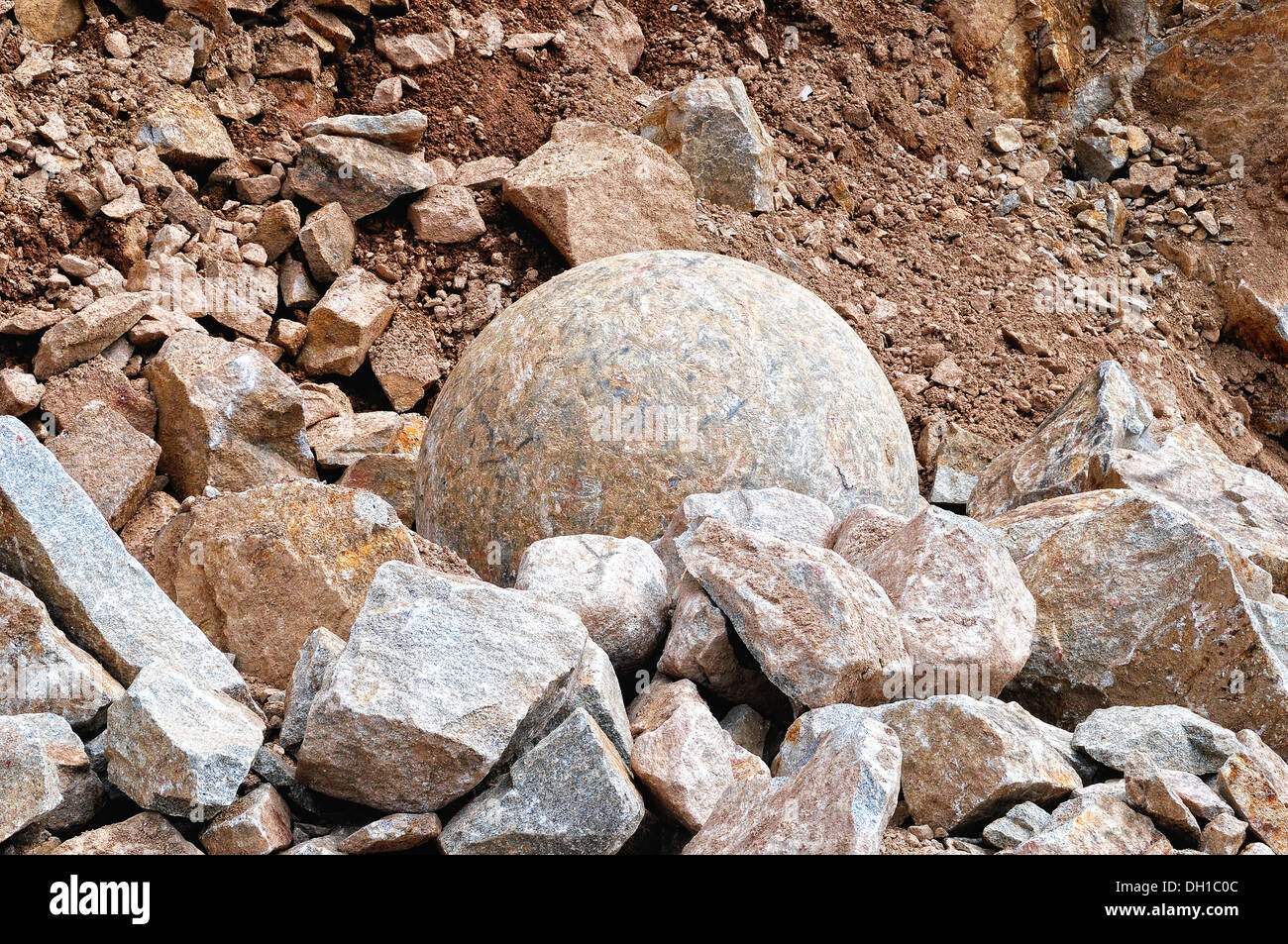 the ball in the quarry Stock Photo - Alamy
