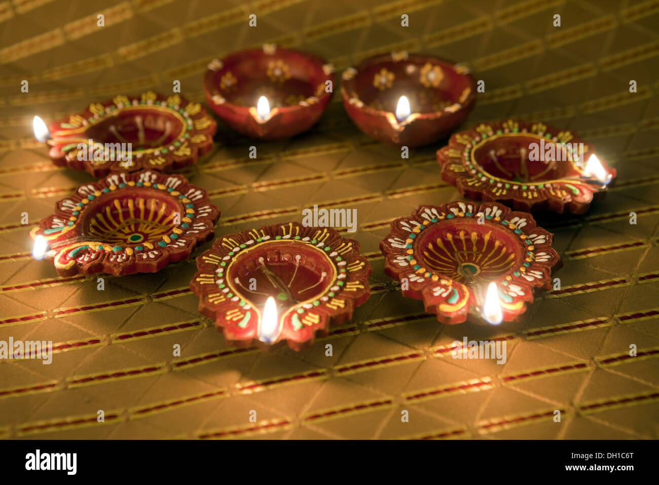 Earthen lamps diwali festival Mumbai Maharashtra India Asia Stock Photo ...