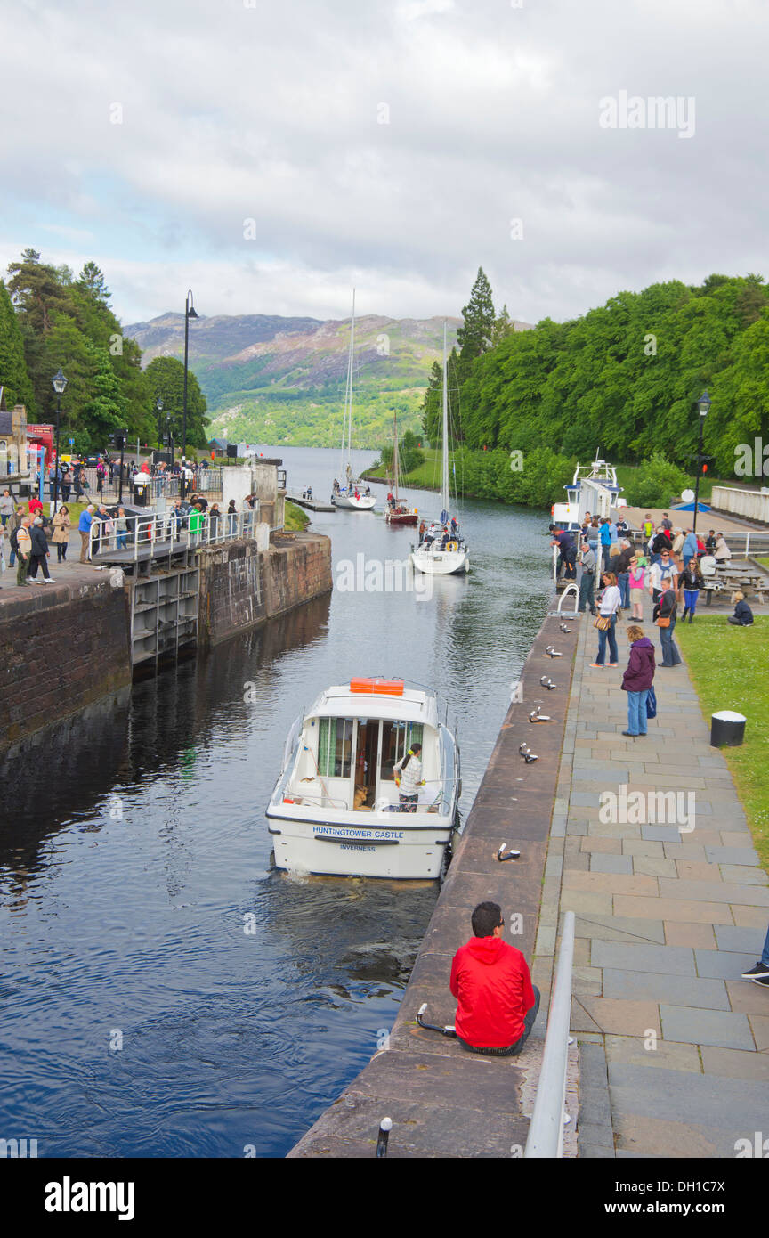 Fort Augustus, Caledonian Canal, Loch Ness, Inverness, Highland Region ...