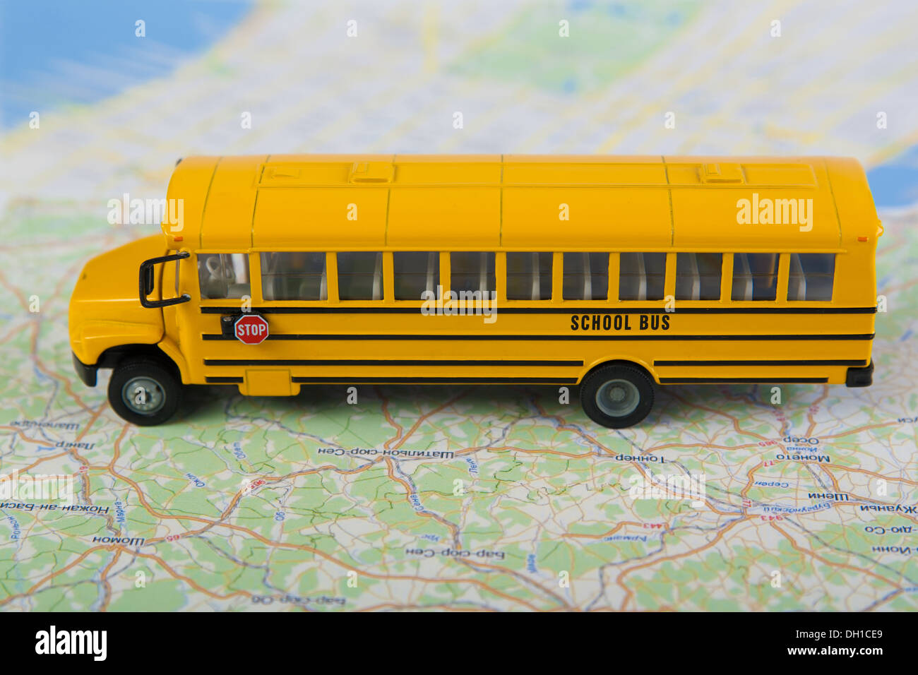 Bus route map hi-res stock photography and images - Alamy