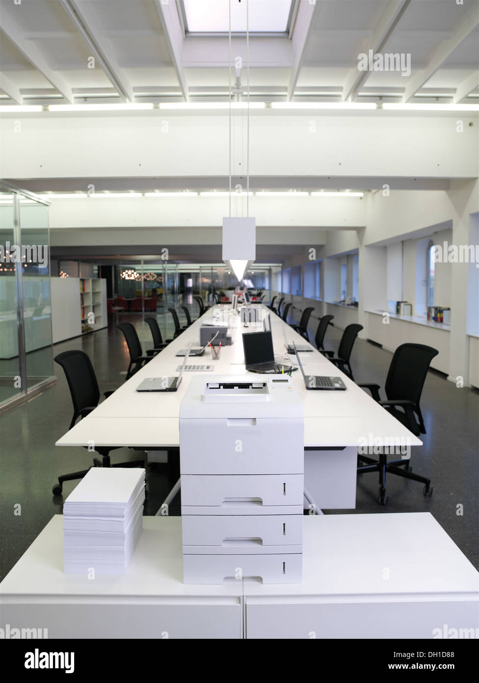 Office interior with computers Stock Photo - Alamy
