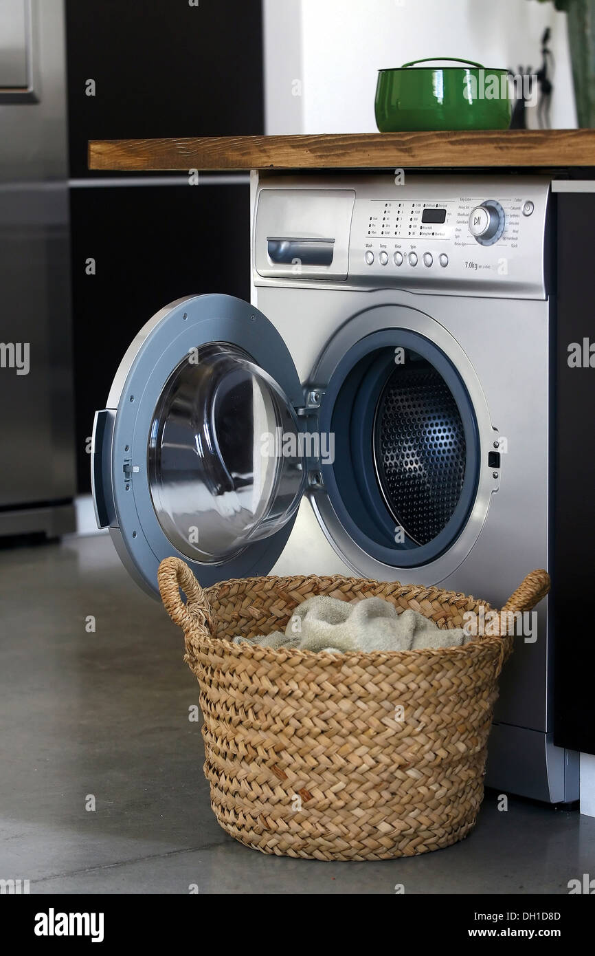 Interior of luxury laundry room with washing mashine Stock Photo - Alamy