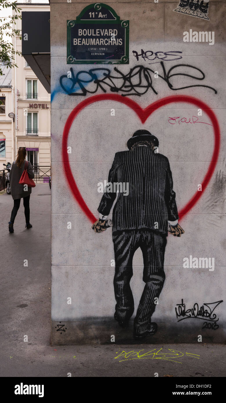 Spray art graffiti in Paris, France Stock Photo - Alamy
