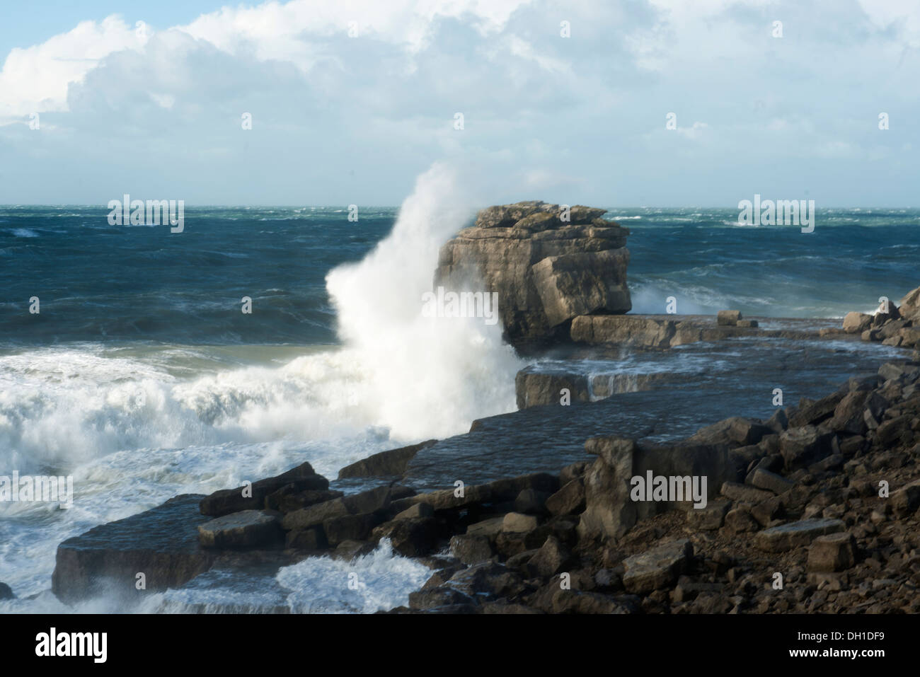 Gale at Portland Bill Stock Photo - Alamy