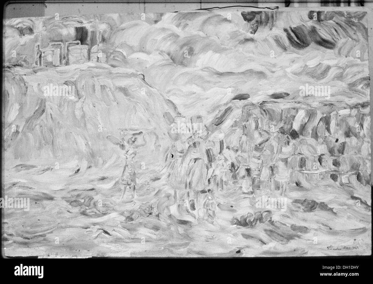 This image captures workers engaged in activities at a mine ...