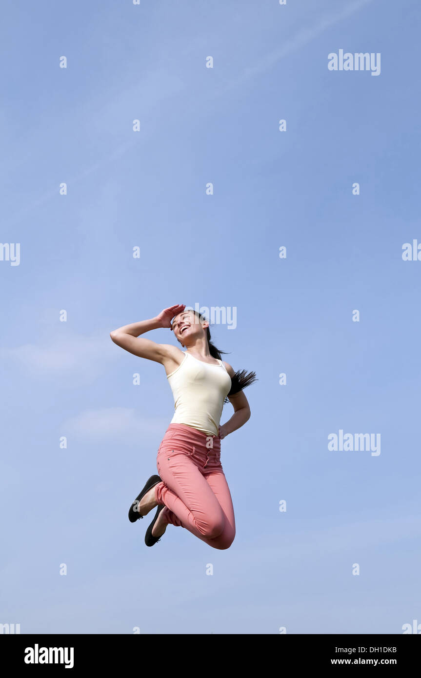 Leap then look hi-res stock photography and images - Alamy